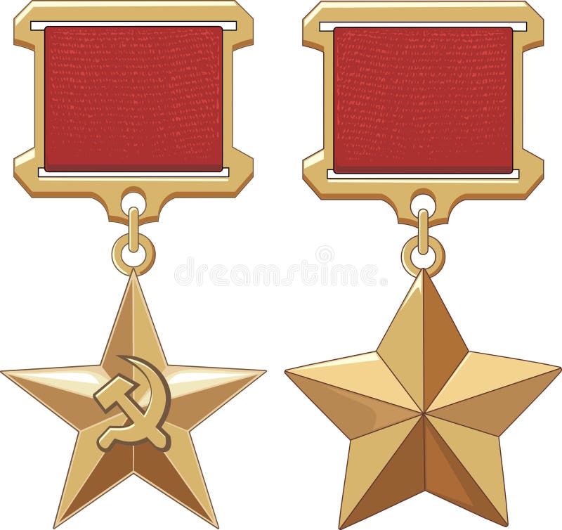 Soviet Hero Stars stock vector. Illustration of history - 77573624
