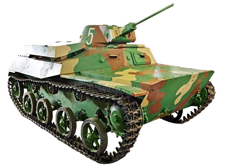 Soviet Light Infantry Tank T-30 Isolated Stock Image - Image of light ...