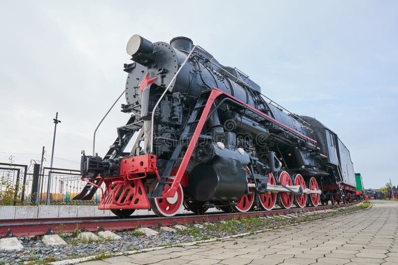Soviet locomotive class L. editorial stock photo. Image of vehicle ...