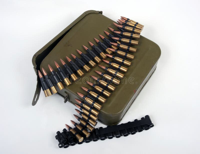 Soviet machine gun ammo stock image. Image of belt, cartridge - 19194433