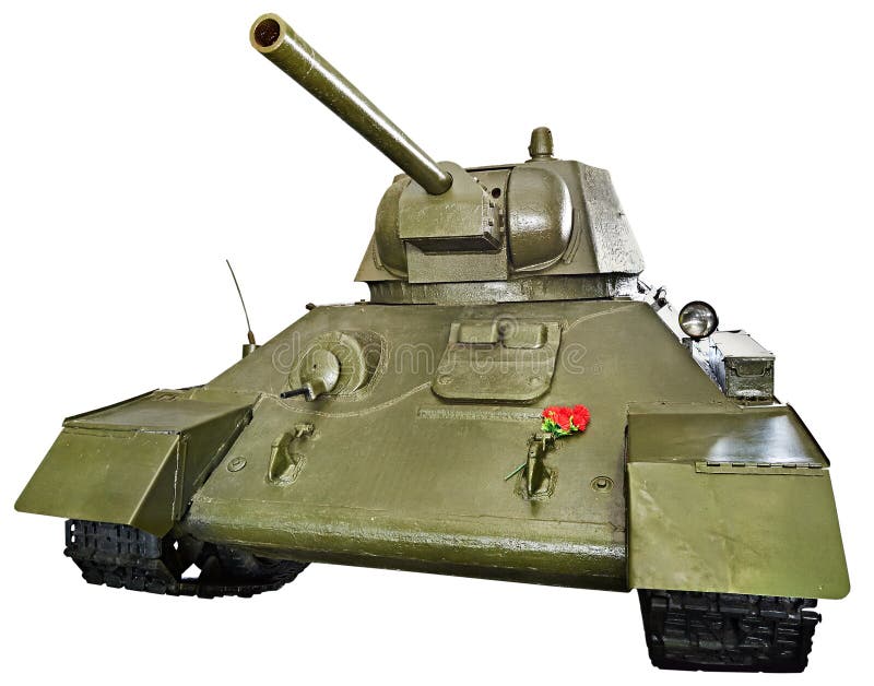 Soviet Tank T 34 Isolated White Stock Photos - Free & Royalty-Free ...
