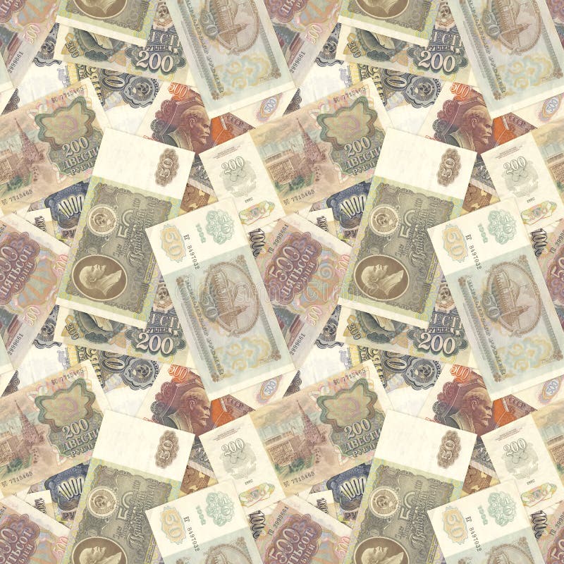 Soviet Money Seamless Texture Stock Photo - Image of bills, financial ...
