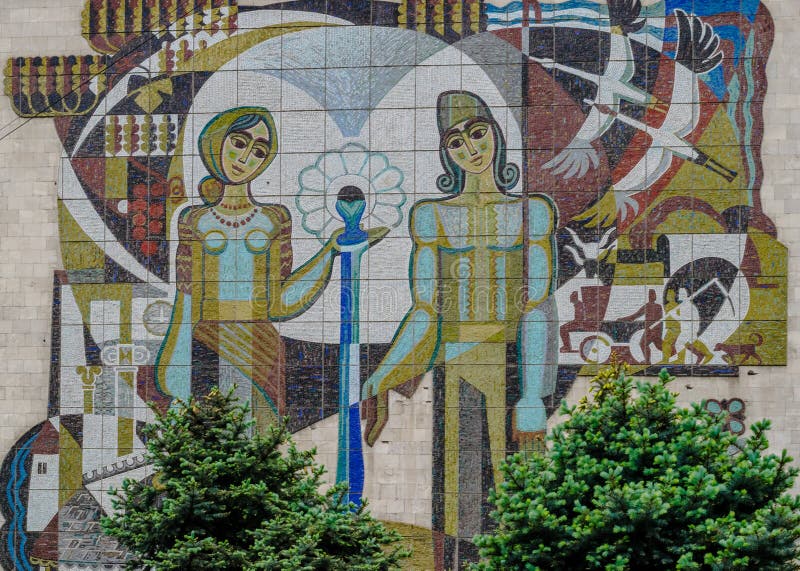 Soviet Mural on a Wall of a Building from Chisinau Editorial ...