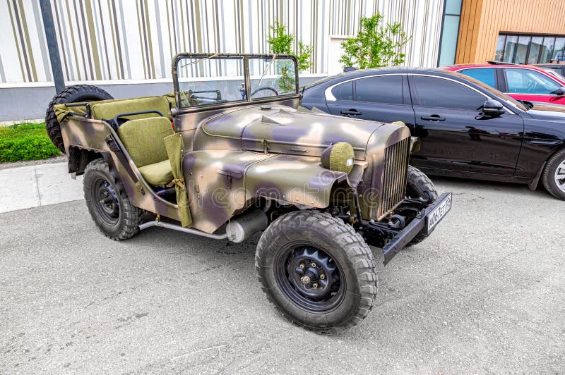 Soviet Offroad Military Command Car GAZ 67 Editorial Photo - Image of ...
