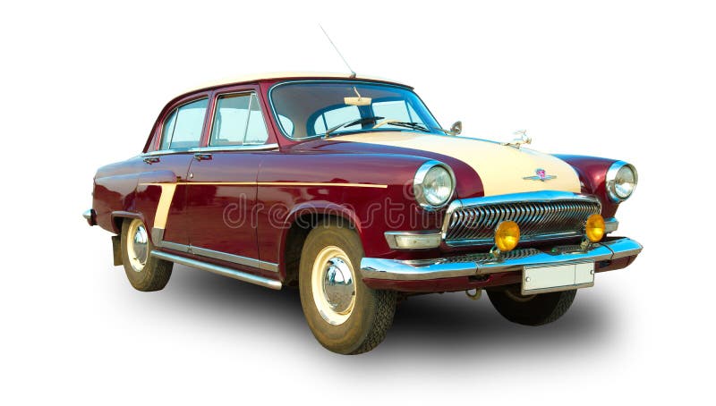 Soviet Old Car 60th. White Background Editorial Photography - Image of ...
