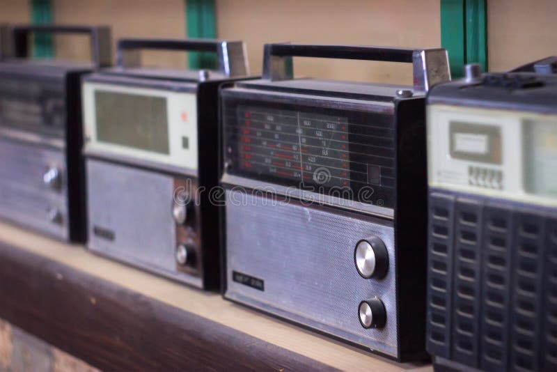 Soviet Old Radios are Standing Stock Photo - Image of nostalgia ...
