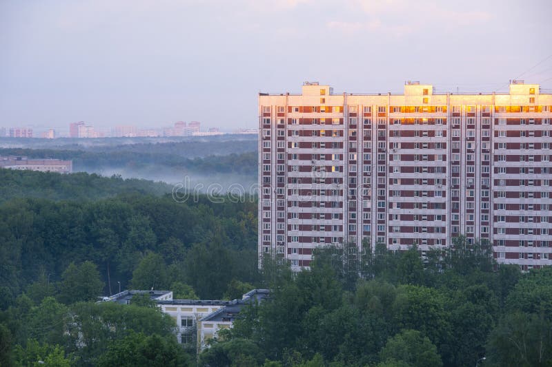Soviet Residential Buildings in the Konkovo District, Moscow Stock ...