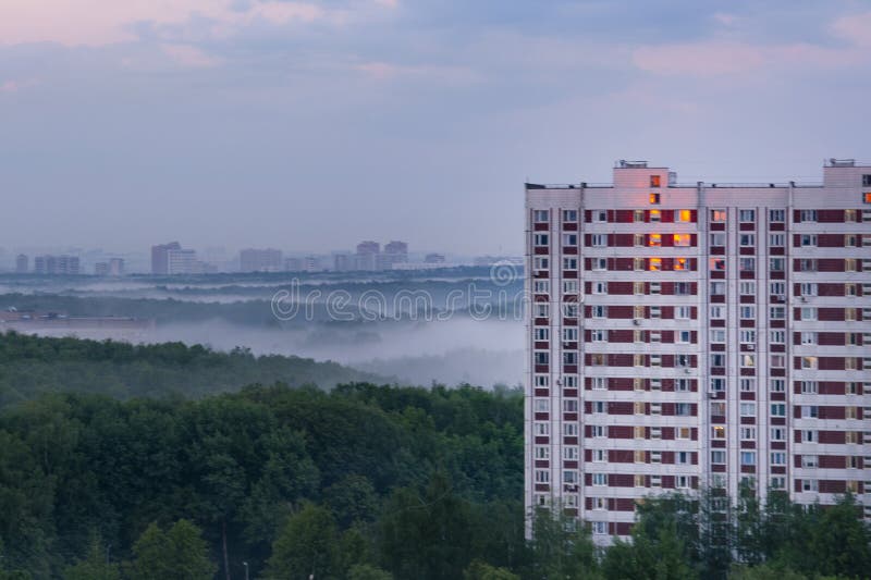 Soviet Residential Buildings in the Konkovo District, Moscow Stock ...