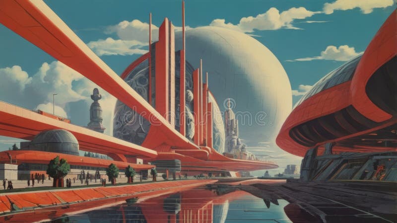 Soviet Retrofuturism Architecture Under Sky Stock Photos - Free ...