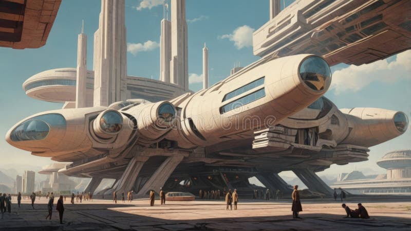 Soviet Retrofuturism Architecture Under a Sky Stock Photo - Image of ...