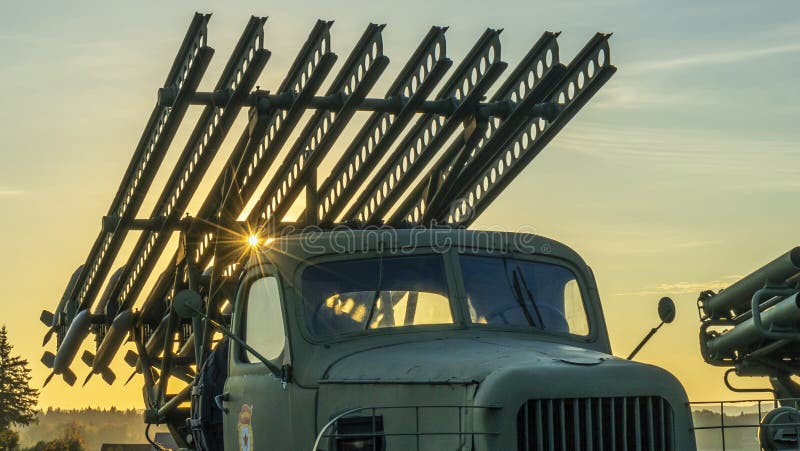 Soviet Rocket Launcher during the World War Second. Vintage Soviet ...