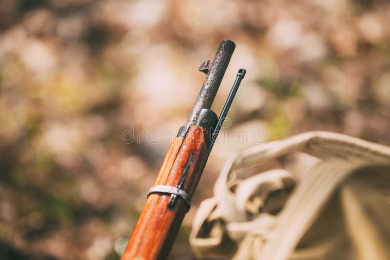 Soviet Russian Rifle of World War II Stock Image - Image of military ...