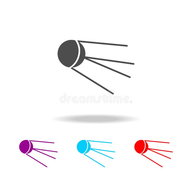 Soviet Satellite. Doodle Style Stock Vector - Illustration of internet ...