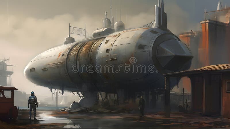Soviet Sci-fi Futuristic Spacecraft Art, Neural Network Generated Image ...