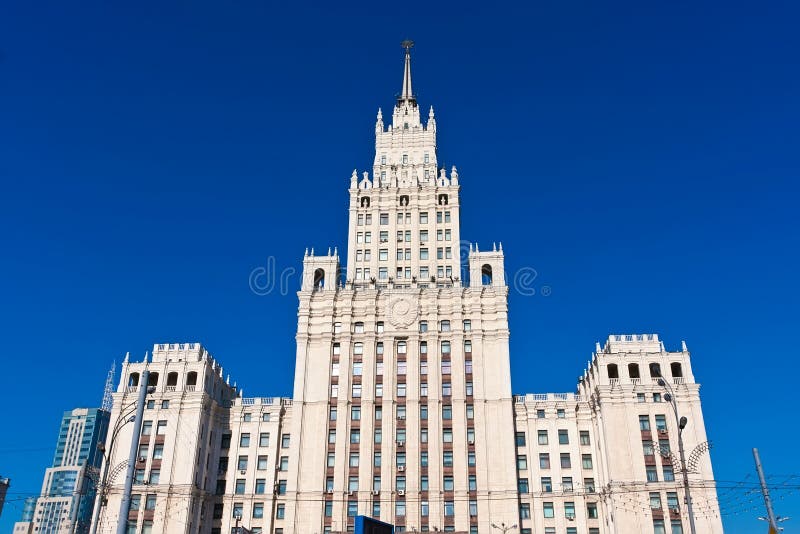 Soviet skyscraper stock image. Image of landmark, embankment - 7393639