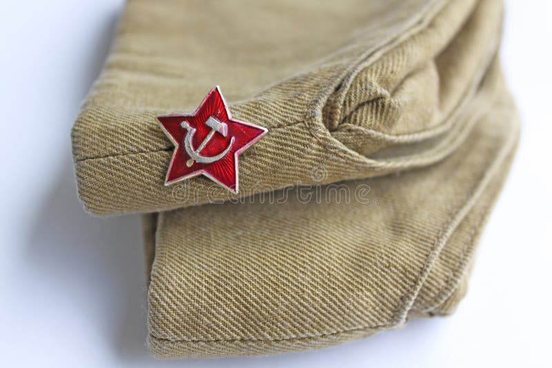 Soviet Soldier Field Cap with a Red Star Editorial Stock Image - Image ...
