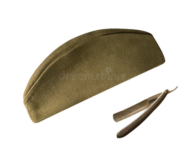 Soviet Soldier`s Cap Of The Second World War, Isolated On White ...