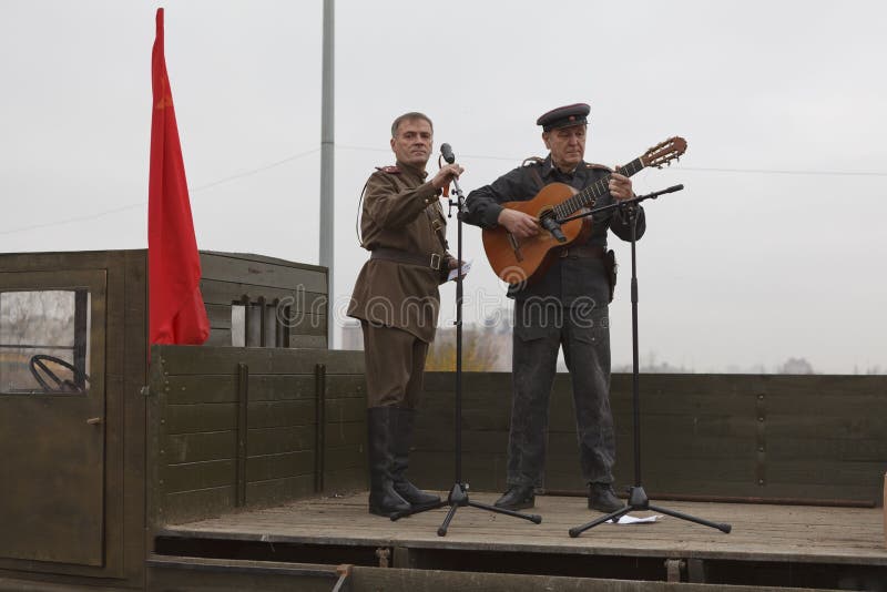 Soviet Soldier Singing from the Lorry Editorial Photography - Image of ...
