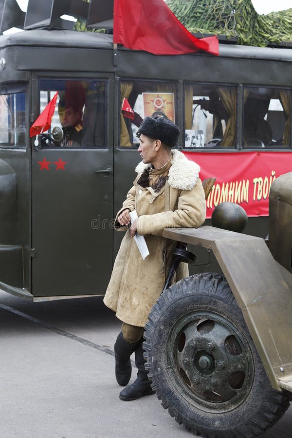 Soviet Soldier Standing Near Army Lorry Editorial Photo - Image of ...