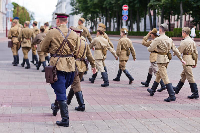 Soviet soldiers editorial image. Image of force, belorussian - 42886875