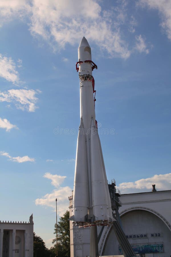 Soviet Space Rocket Vostok. VVC, Moscow Editorial Stock Photo - Image ...