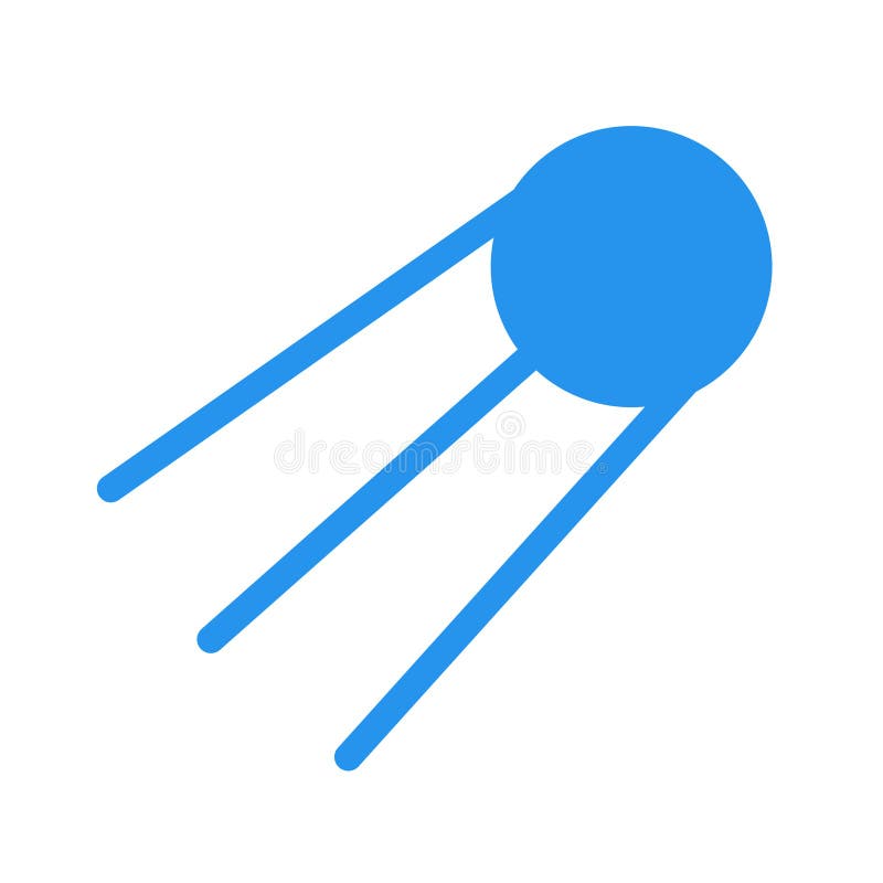 Soviet Sputnik Satellite Orbiting Earth Stock Vector - Illustration of ...