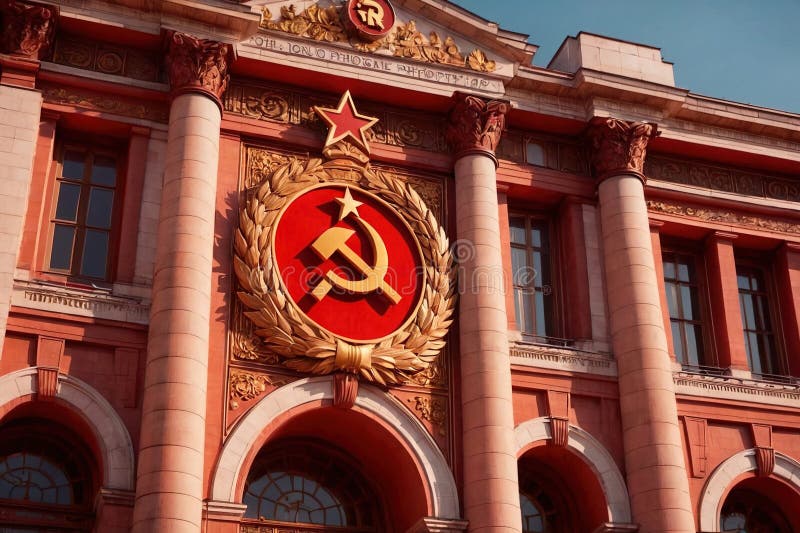 Soviet Style Authoritarian Totalitarian Building, with Communist ...