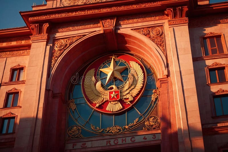 Soviet Style Authoritarian Totalitarian Building, with Communist ...