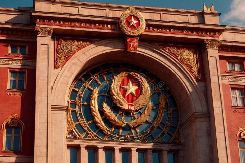 Soviet Style Authoritarian Totalitarian Building, with Communist ...