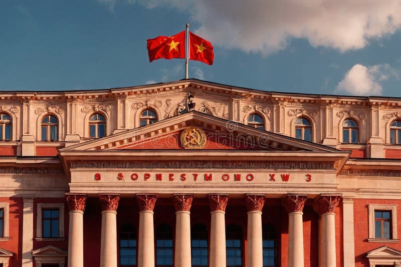 Soviet Style Authoritarian Totalitarian Building, with Communist ...