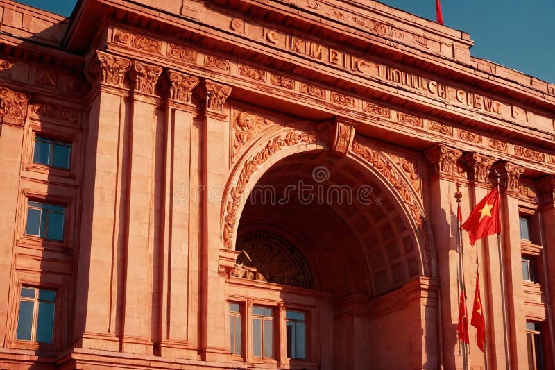 Soviet Style Authoritarian Totalitarian Building, with Communist ...