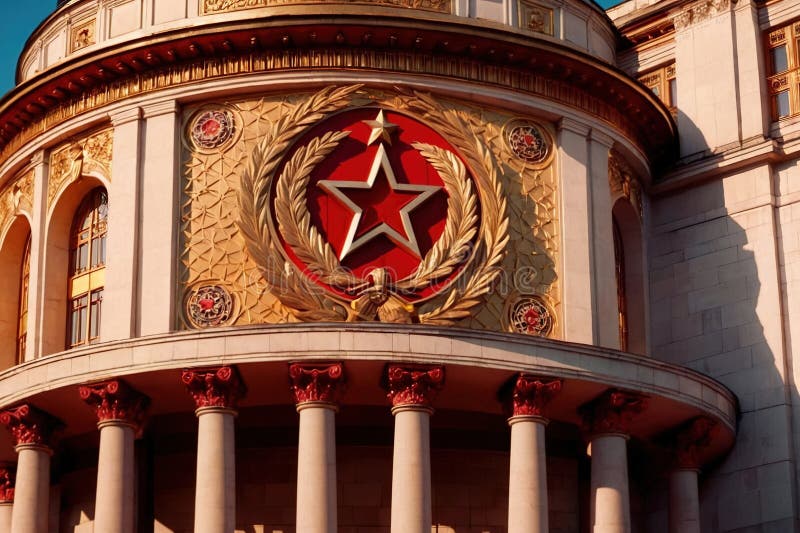 Soviet Style Authoritarian Totalitarian Building, with Communist ...
