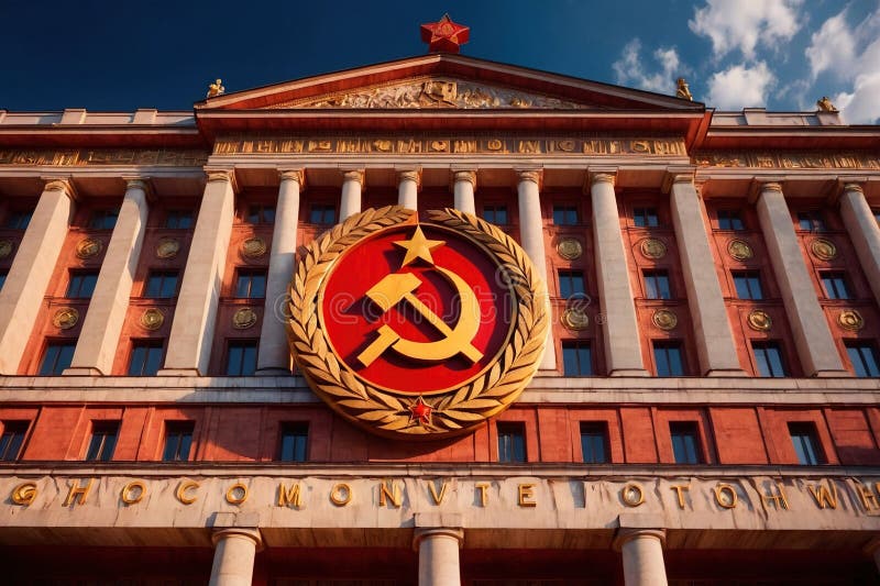 Soviet Style Authoritarian Totalitarian Building, with Communist ...