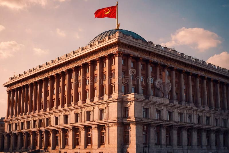 Soviet Style Authoritarian Totalitarian Building, with Communist ...
