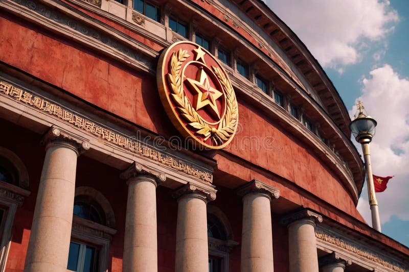 Soviet Style Authoritarian Totalitarian Building, with Communist ...