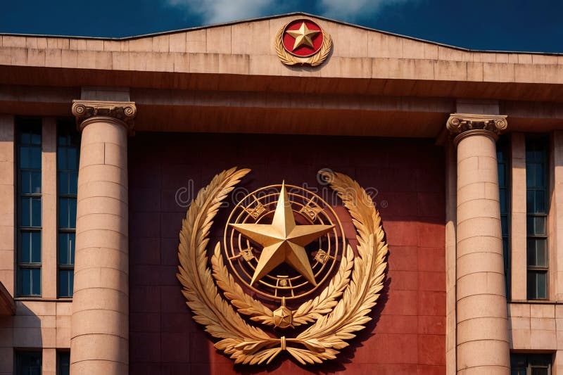 Soviet Style Authoritarian Totalitarian Building, with Communist ...
