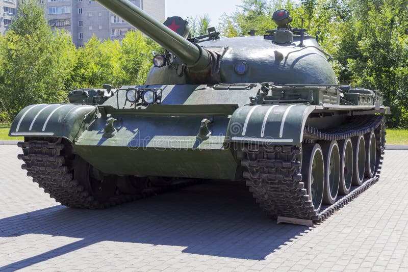 The Soviet Tank. Front View Stock Image - Image of buildings, panzer ...
