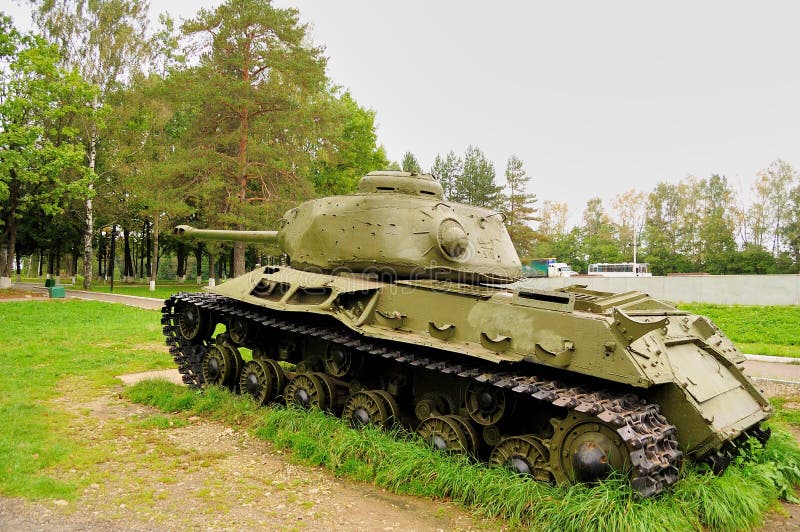 Soviet tank KV stock photo. Image of wheel, autumn, lawny - 12703376