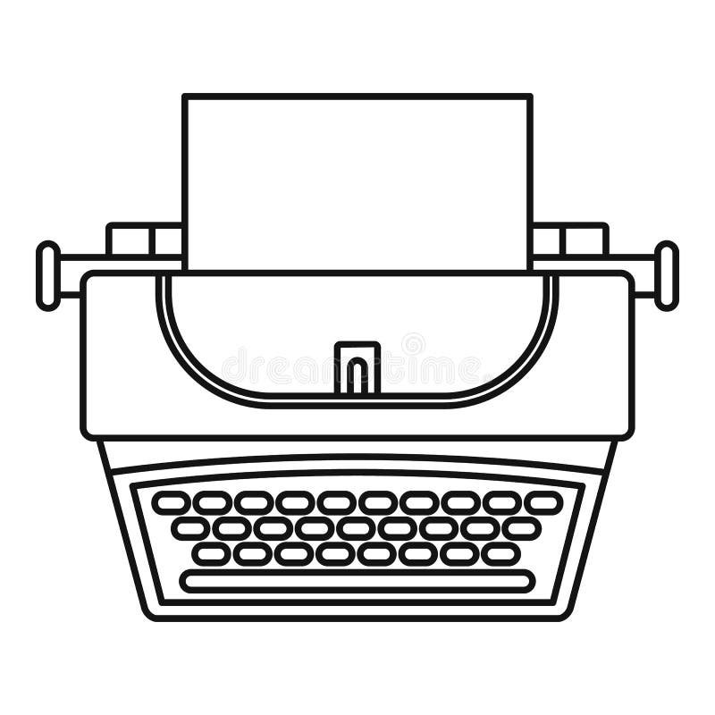 Typewriter Outline Stock Illustrations – 2,075 Typewriter Outline Stock ...