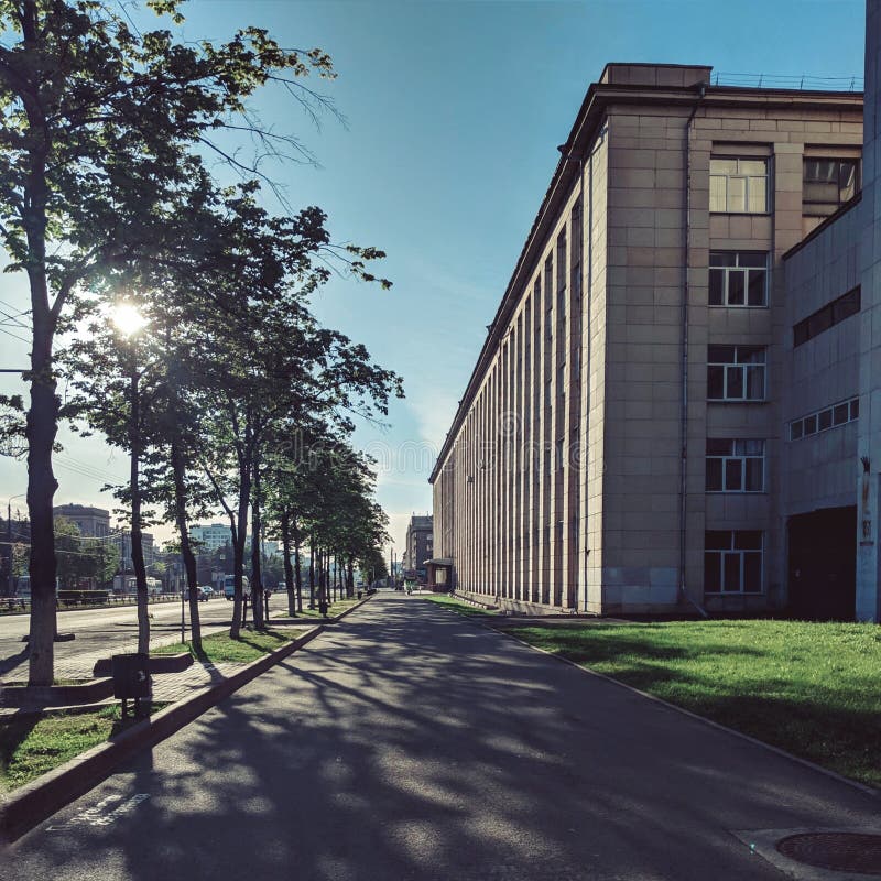 Soviet Union Architecture Building in Typical Russian City with a ...
