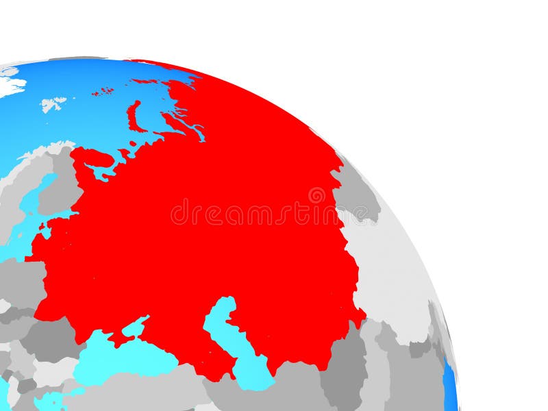 Soviet Union on globe stock illustration. Illustration of republics ...