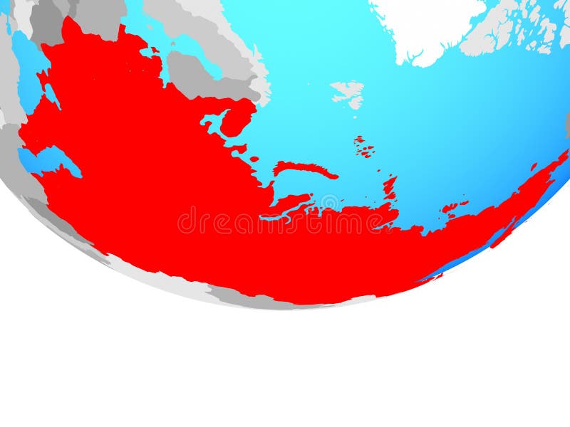 Soviet Union on globe stock illustration. Illustration of country ...