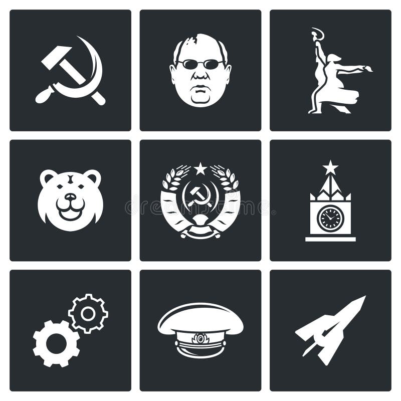 Soviet Union Icons. Vector Illustration. Stock Illustration ...