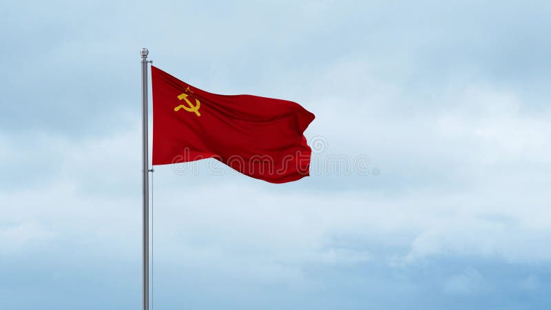 Soviet Union national flag stock footage. Video of round - 291164940