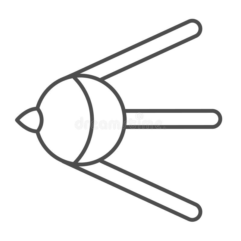 Soviet Union Satellite Thin Line Icon, Cosmos Concept. Vector Graphics ...