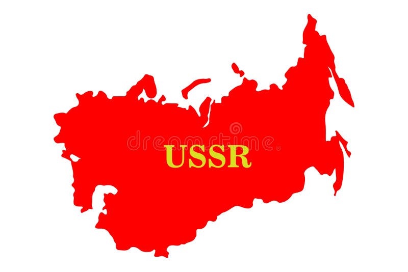 Soviet Union, USSR, Map with Flag Stock Vector - Illustration of alert ...
