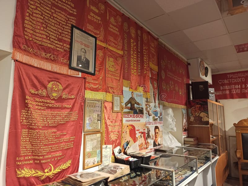 Soviet Ussr Flag Posters Old Editorial Photography - Image of posters ...