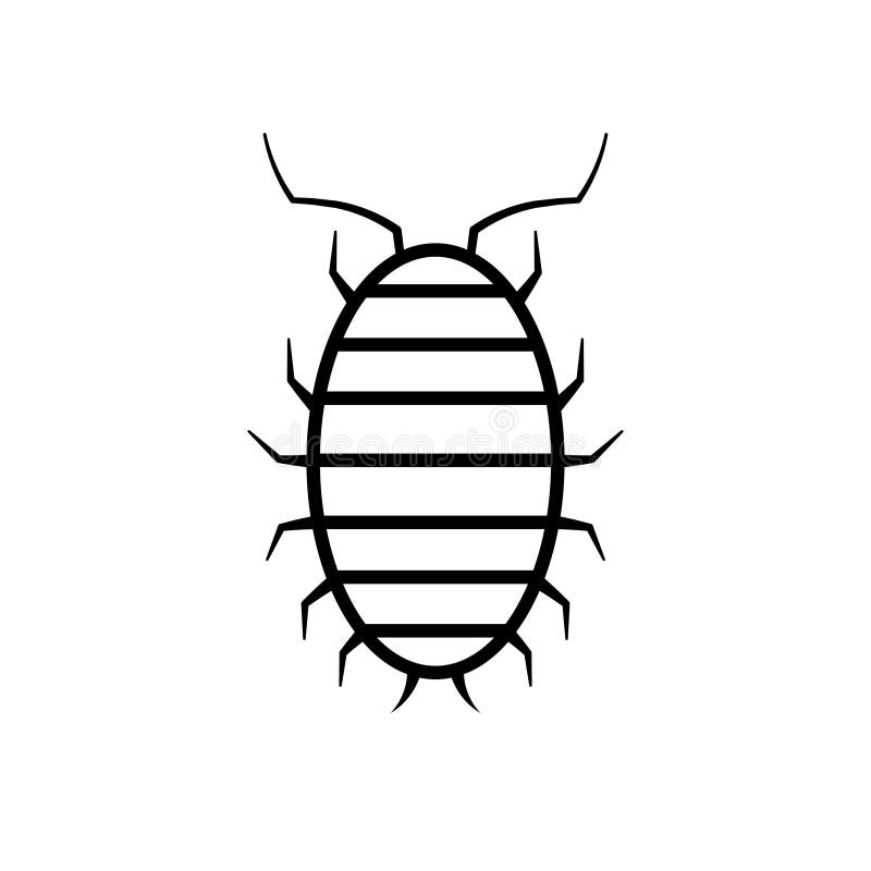 Sow bug icon stock vector. Illustration of nature, black - 120645938