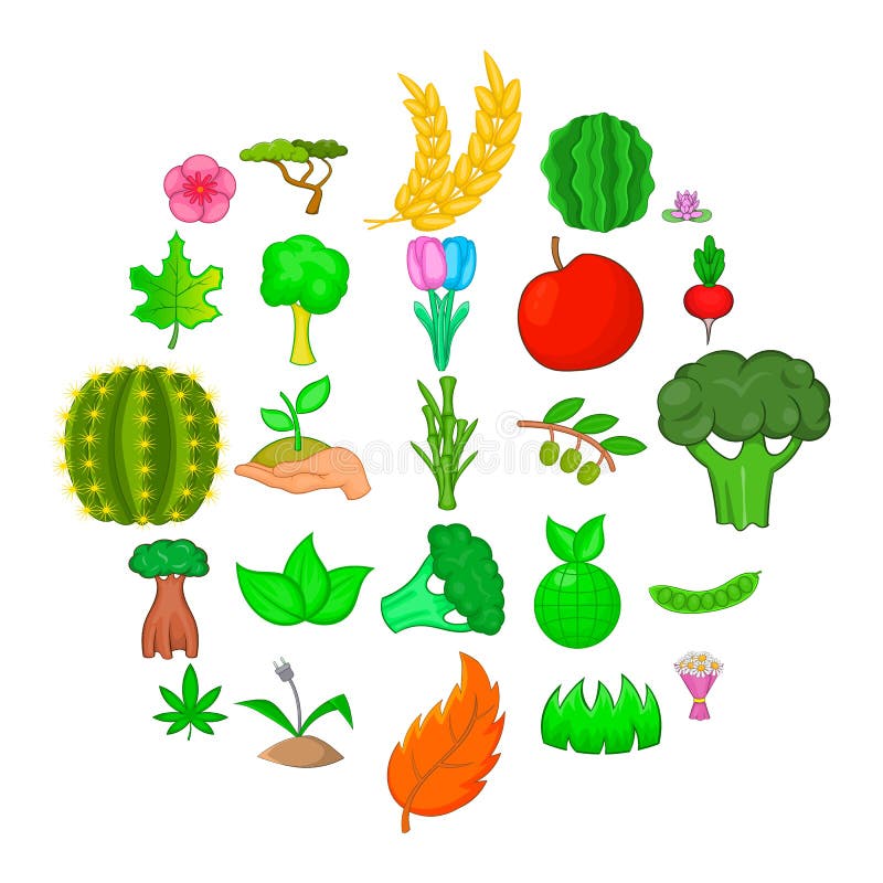 Sow Icons Set, Cartoon Style Stock Vector - Illustration of rose ...