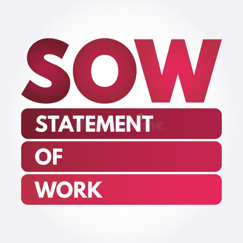 SOW - Statement of Work Acronym Stock Image - Image of phrase, detail ...